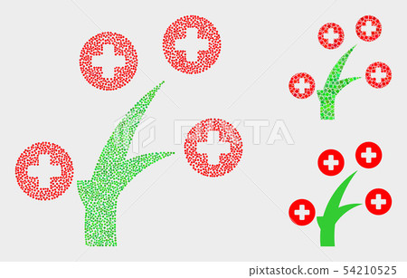 Dotted Vector Medical Tree Icons - Stock Illustration [54210525] - PIXTA