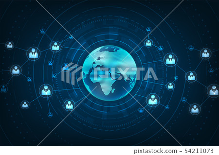 Modern world communication technology network. - Stock Illustration ...