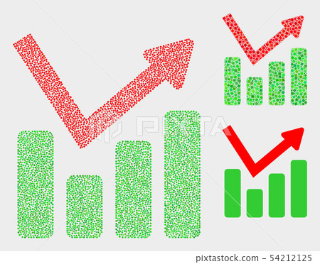 Pixel Vector Graph Chart Icons - Stock Illustration [54212125] - PIXTA