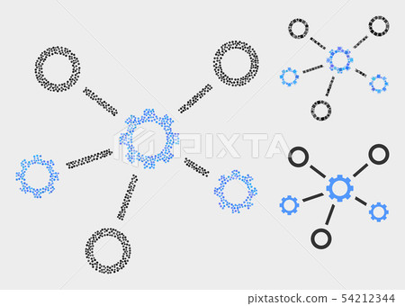 Pixelated Vector Gear Links Icons - Stock Illustration [54212344] - PIXTA
