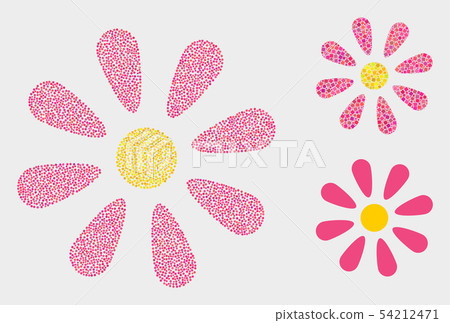 Dotted Vector Flower Icons - Stock Illustration [54212471] - PIXTA