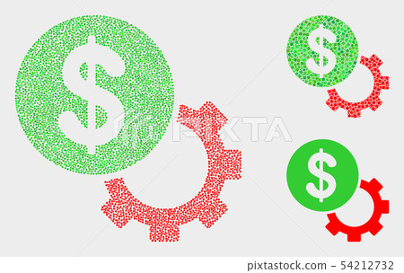 Dotted Vector Financial Options Gear Icons - Stock Illustration ...