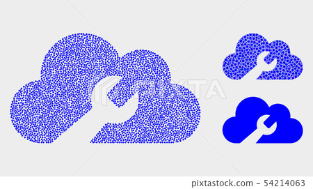 Dot Vector Cloud Wrench Icons - Stock Illustration [54214063] - PIXTA