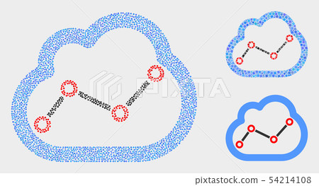 Dot Vector Chart Cloud Icons - Stock Illustration [54214108] - PIXTA