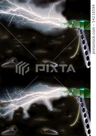 Plasma gun irradiation experiment - Stock Illustration [54218594] - PIXTA