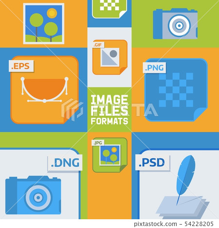 Image files formats banner vector illustration.... - Stock Illustration ...