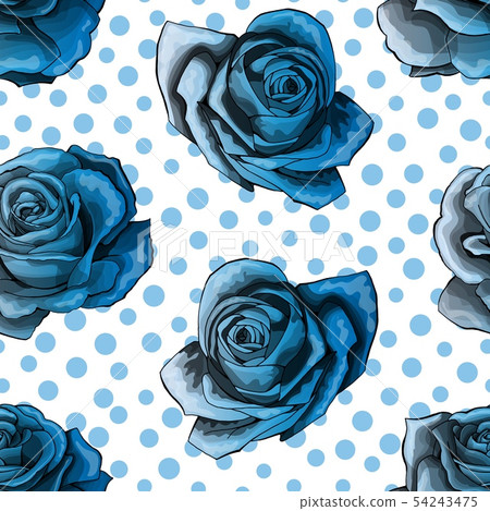 Seamless pattern, background with blue gradient... - Stock Illustration ...