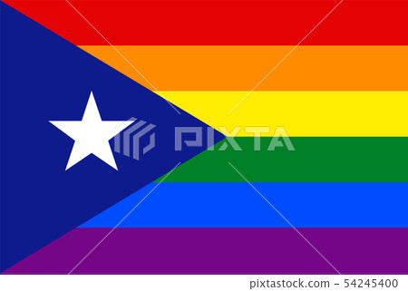 Puerto Rico Gay vector flag or LGBT - Stock Illustration [54245400] - PIXTA