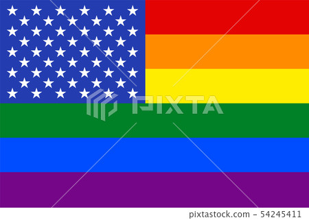 United States Gay vector flag or LGBT - Stock Illustration [54245411 ...