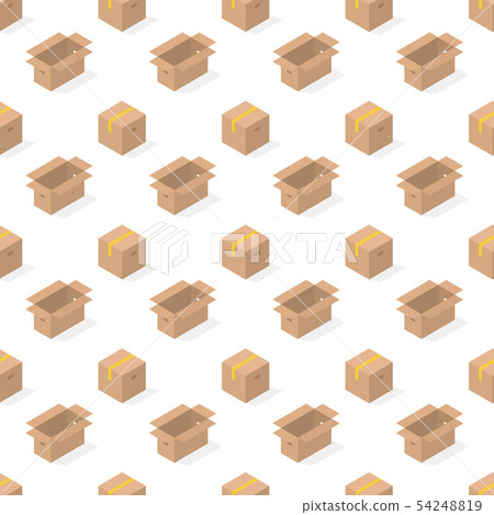 Seamless background from a set of cardboard boxes - Stock Illustration ...