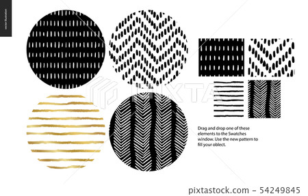 Hand drawn Patterns - rounded - Stock Illustration [54249845] - PIXTA