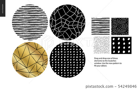 Hand drawn Patterns - rounded - Stock Illustration [54249846] - PIXTA