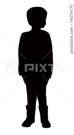 a boy body silhouette vector - Stock Illustration [54254775] - PIXTA