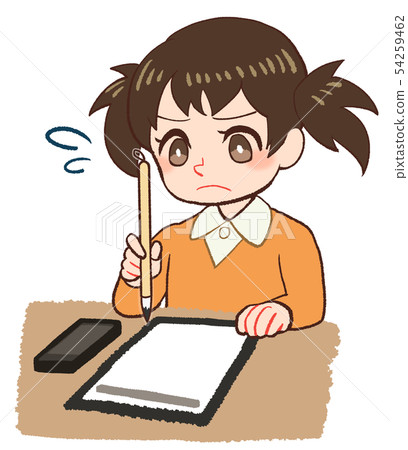 Children who are not good at writing - Stock Illustration [54259462 ...