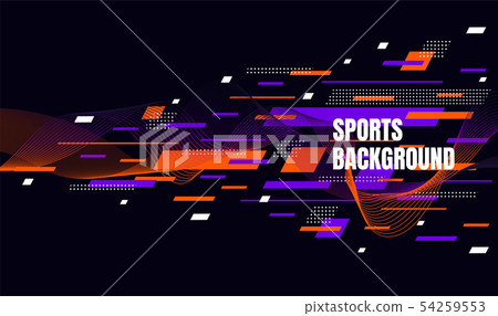 Abstract colorful art for sports background. - Stock Illustration ...