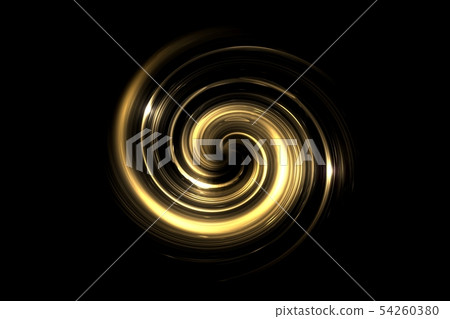 Abstract glowing gold vortex with light ring on - Stock Illustration ...