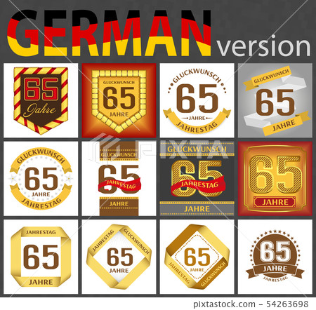 German set of number 65 templates-插圖素材 [54263698] - PIXTA圖庫