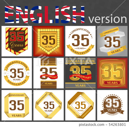 Set of number 35 templates - Stock Illustration [54263801] - PIXTA