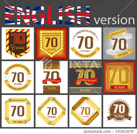 Set of number 70 templates - Stock Illustration [54263876] - PIXTA
