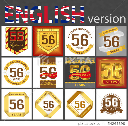 Set of number 56 templates - Stock Illustration [54263898] - PIXTA