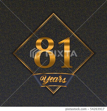Golden number 81 templates - Stock Illustration [54263917] - PIXTA