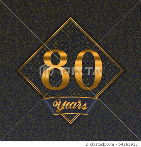 Golden number 80 templates - Stock Illustration [54263918] - PIXTA