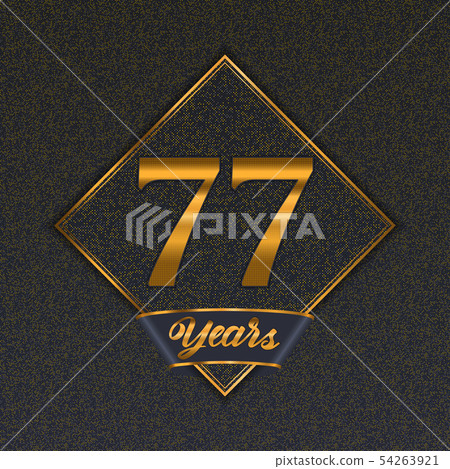 Golden number 77 templates - Stock Illustration [54263921] - PIXTA
