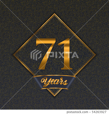 Golden number 71 templates - Stock Illustration [54263927] - PIXTA
