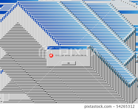 Old critical error alert. System failure dialog - Stock Illustration [54265312] - PIXTA