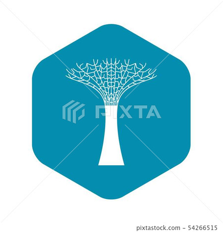 Singapore Supertree at the Gardens By The Bay icon - Stock Illustration ...