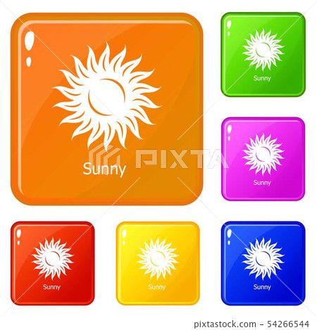 Sunny icons set vector color - Stock Illustration [54266544] - PIXTA