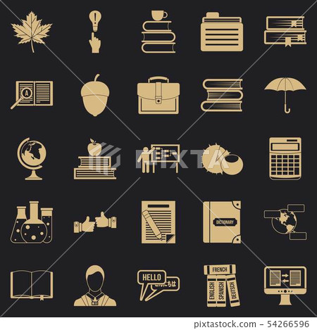 Practice icons set, simple style - Stock Illustration [54266596] - PIXTA