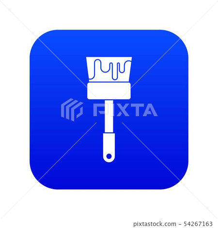 Paint brush icon digital blue - Stock Illustration [54267163] - PIXTA