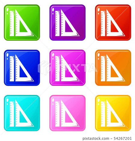 Ruler icons set 9 color collection - Stock Illustration [54267201] - PIXTA