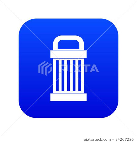 Trash icon digital blue - Stock Illustration [54267286] - PIXTA
