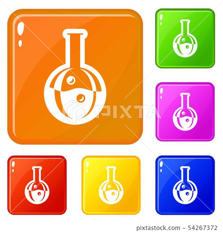 Flask icons set vector color - Stock Illustration [54267372] - PIXTA