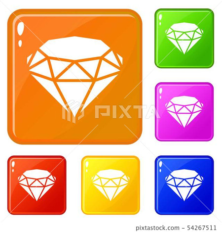 Diamond icons set vector color - Stock Illustration [54267511] - PIXTA