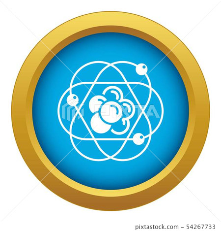 Atom molecule icon blue vector isolated - Stock Illustration [54267733 ...