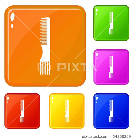Professional comb icons set vector color-插圖素材 [54268269] - PIXTA圖庫