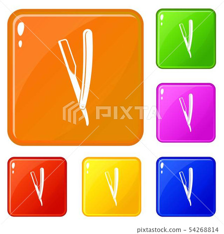 Razor icons set vector color - Stock Illustration [54268814] - PIXTA