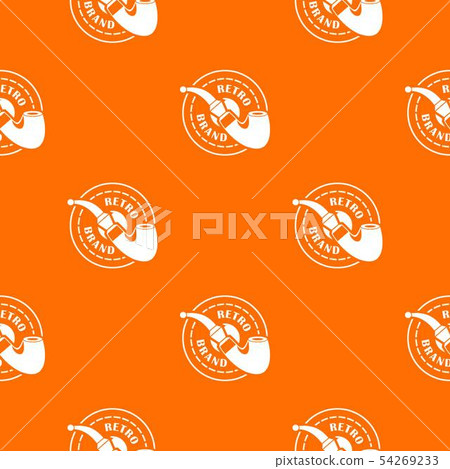 Retro brand pattern vector orange - Stock Illustration [54269233] - PIXTA