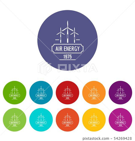 Air energy icons set vector color - Stock Illustration [54269428] - PIXTA
