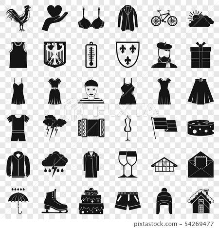 Accessories icons set, simple style - Stock Illustration [54269477] - PIXTA