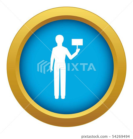 Man figure icon blue vector isolated - Stock Illustration [54269494 ...