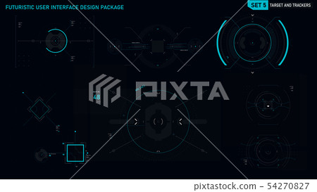 Futuristic user interface design element set 05 - Stock Illustration ...