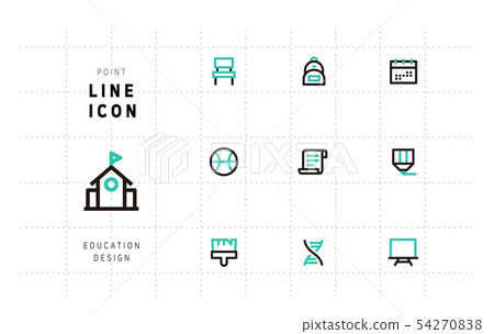 Point Line Training Icon 5 - Stock Illustration [54270838] - PIXTA