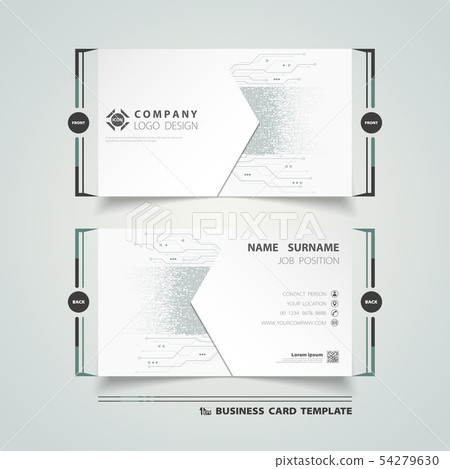 Abstract new digital futuristic name card template - Stock Illustration ...