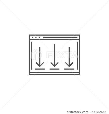 Landing Page Line Icon - Stock Illustration [54282683] - PIXTA