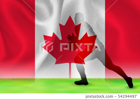 Canada flag rugby background - Stock Illustration [54294497] - PIXTA
