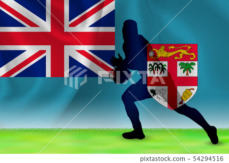 Fiji Flag Rugby Background - Stock Illustration [54294516] - PIXTA
